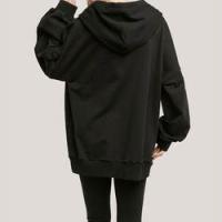China Custom Women Black Hoodie Ladies Plus Size Long Sleeve Zip up Sweatshirt Casual Hoodies for sale