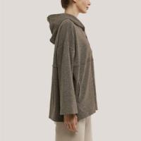 China Oversize Women Hoodies Solid Color Relaxed Hoodie Custom Logo Fashionable Ladies Button Front Hoodies for sale