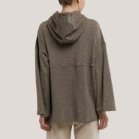 China Oversize Women Hoodies Solid Color Relaxed Hoodie Custom Logo Fashionable Ladies Button Front Hoodies for sale