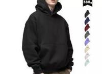 China Oversized Cotton Casual Black Hoodie Various Colored Customs Logo for sale