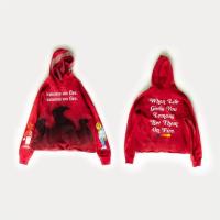 China Custom Puff Printing Hoodies Flared Stacked Sweatsuits Mens Hoodie for sale