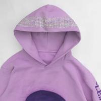 China Custom Puff Printing Hoodies Flared Stacked Sweatsuits Mens Hoodie for sale