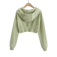 China Ultra Short Style Sports Hoodies Waist Closed Fish Bone Long Sleeve for sale