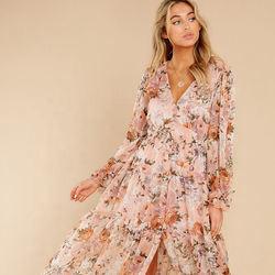 China Slim Fitting Women Dress Floral Print Loose Mature Women Casual Maxi Dress Vestidos Clothes Summer Womens Dress for sale