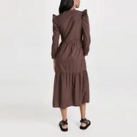 China Casual Dresses View Larger Imageadd to Compareshareladies Poplin V Neck Dress for Women Long Sleeve Clothing Manufacturers Elegant Striped Print Custom Lo for sale