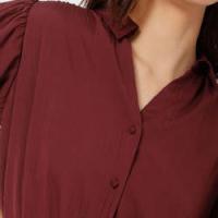 China Long Sleeve Ladies Dress Button Front Knee Length Dress for Women Clothing Manufacturers Elegant Custom Logo Lapel Shirt Dresses for sale