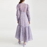 China Custom Logo Floral Casual Dress Puff Sleeve For Women Print Clothing for sale