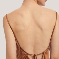 China Customized Satin Short Dress Backless Slip Mini Dresses For Women for sale
