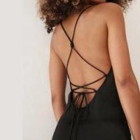 China Backless Satin Slip Dress Custom Sexy Party Dress For Women for sale
