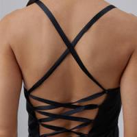 China Women Silk Slip Dress Elegant Customized Asymmetric Backless Dresses for sale