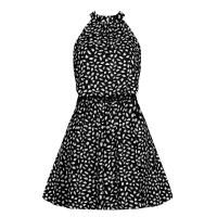 China Anti Static Floral Casual Dress Sleeveless V Neck Split Stylish Style for sale