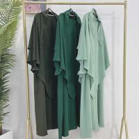 China Muslim Women Prayer Elegant Summer Dresses Round Collar Muslim Ethnic Wear for sale
