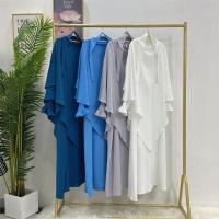 China Muslim Women Prayer Elegant Summer Dresses Round Collar Muslim Ethnic Wear for sale