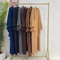 China Muslim Women Prayer Elegant Summer Dresses Round Collar Muslim Ethnic Wear for sale