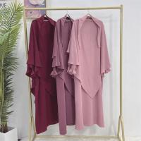 China Muslim Women Prayer Elegant Summer Dresses Round Collar Muslim Ethnic Wear for sale