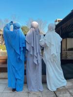China Muslim Women Prayer Elegant Summer Dresses Round Collar Muslim Ethnic Wear for sale