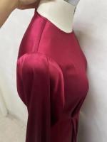 China Turkey Arab Oman Elegant Satin Dress Long Sleeve For Women Muslim for sale