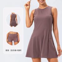 China One Piece Floral Casual Dress Naked Feeling Anti Slip Ladies Golf Skorts for sale