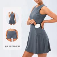 China One Piece Floral Casual Dress Naked Feeling Anti Slip Ladies Golf Skorts for sale