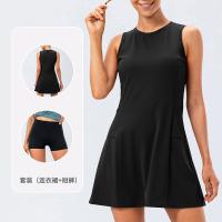 China One Piece Floral Casual Dress Naked Feeling Anti Slip Ladies Golf Skorts for sale