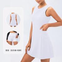 China One Piece Floral Casual Dress Naked Feeling Anti Slip Ladies Golf Skorts for sale