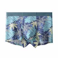 China Elastic Cotton Men Underwear Customize Color Seamless Plain Dyed for sale