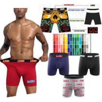 China OEM Mens Sexy Underwear Custom Logo Floral Pattern Boxer Briefs for sale