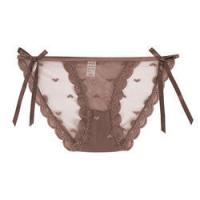 China Sexy Lace Hot Panties Perspective Lace Bow Sexy Fashion Thong for sale