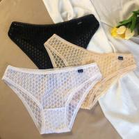 China Women&prime;s Mesh Panties Sexy Transparent Low Waist Briefs Cotton Crotch Underwear for sale