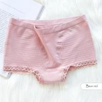China Women Lace Warm Panty Seamless Breathable MID-Waist Ladies Underwear Tummy HIPS Briefs for sale