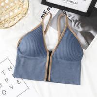 China Knitted Tank Top Bra Women Strap Vest Sexy Sport Bra for sale