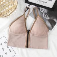 China Knitted Tank Top Bra Women Strap Vest Sexy Sport Bra for sale