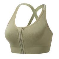 China Women Sports Underwear Sexy Zip Front Racerback Seamless Wirefree Breathable Comfortable Women Bra for sale