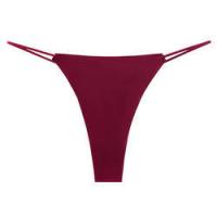 China Ladies Seamless Panties Cotton Crotch Invisible Thong Ice Silk Solid Low Waist Seamless Underwear for sale