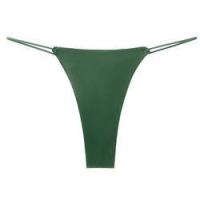 China Ladies Seamless Panties Cotton Crotch Invisible Thong Ice Silk Solid Low Waist Seamless Underwear for sale