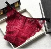 China Sexy Lace Underwear Low Waist Transparent Women Panties Ladies Thongs for sale