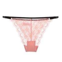 China Ladies Sexy Lingerie Adjustable See Through Women Floral Cotton Crotch Sexy Lace Panties for sale