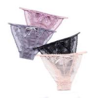 China Sexy Lace Panties Transparent Underwear Sexy Lingerie Floral Women Briefs Ladies for sale