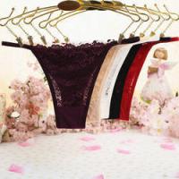 China 2023 Sexy Underwear Ladies Underwear Sexy G-String T-Back Panties Sexy Lace Thong Women Panties for sale