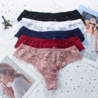 China Lace Floral Low-Wasit Panty Women Lace Underwear Thong for Ladies for sale