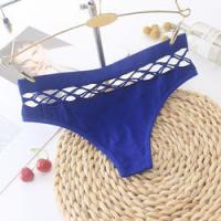 China Custom Plus Size Hollow out G String Pink Cotton Thong Seamless Sexy Lingerie for sale
