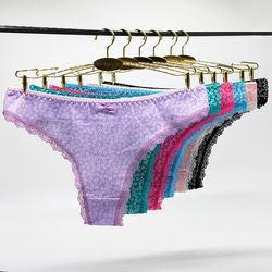 China New Arrival Panties Women Printed Shorts Lace Briefs for Girls for sale