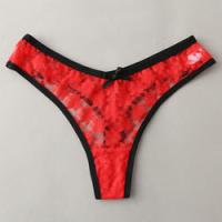China Lace Sexy Panties Transparent Mesh Lingerie Seamless Thong for Lady for sale
