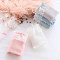 China Cotton MID-Rise Women Panties Cute Bow Lace Briefs Seamless Breathable Girls Briefs for sale