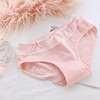 China Cotton MID-Rise Women Panties Cute Bow Lace Briefs Seamless Breathable Girls Briefs for sale