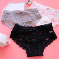 China Transparent Lace Underwear Cotton Seamless Sexy Underwear Women Panties Panties Support Customized for sale