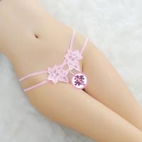 China Wholesale Women Floral Sexy Lingerie Pearl Lace Thong Beaded G-String Sexy Panties for sale