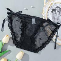 China Thin Section Sexy Lace Bowknot Net Yarn Briefs on Both Sides Women&prime; S Breathable Sexy Underwear for sale