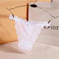 China Lady Sexy Hollow out Lace Underwear MID Waist Floral Edge Panties Perspective Tight-Fitting Thin Bodysuit Thongs for sale