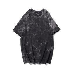 China Customize Women&prime;s Tee Cotton Tie Dye T-Shirt Plain Oversized Black T-Shirts with 280GSM for Girl for sale
